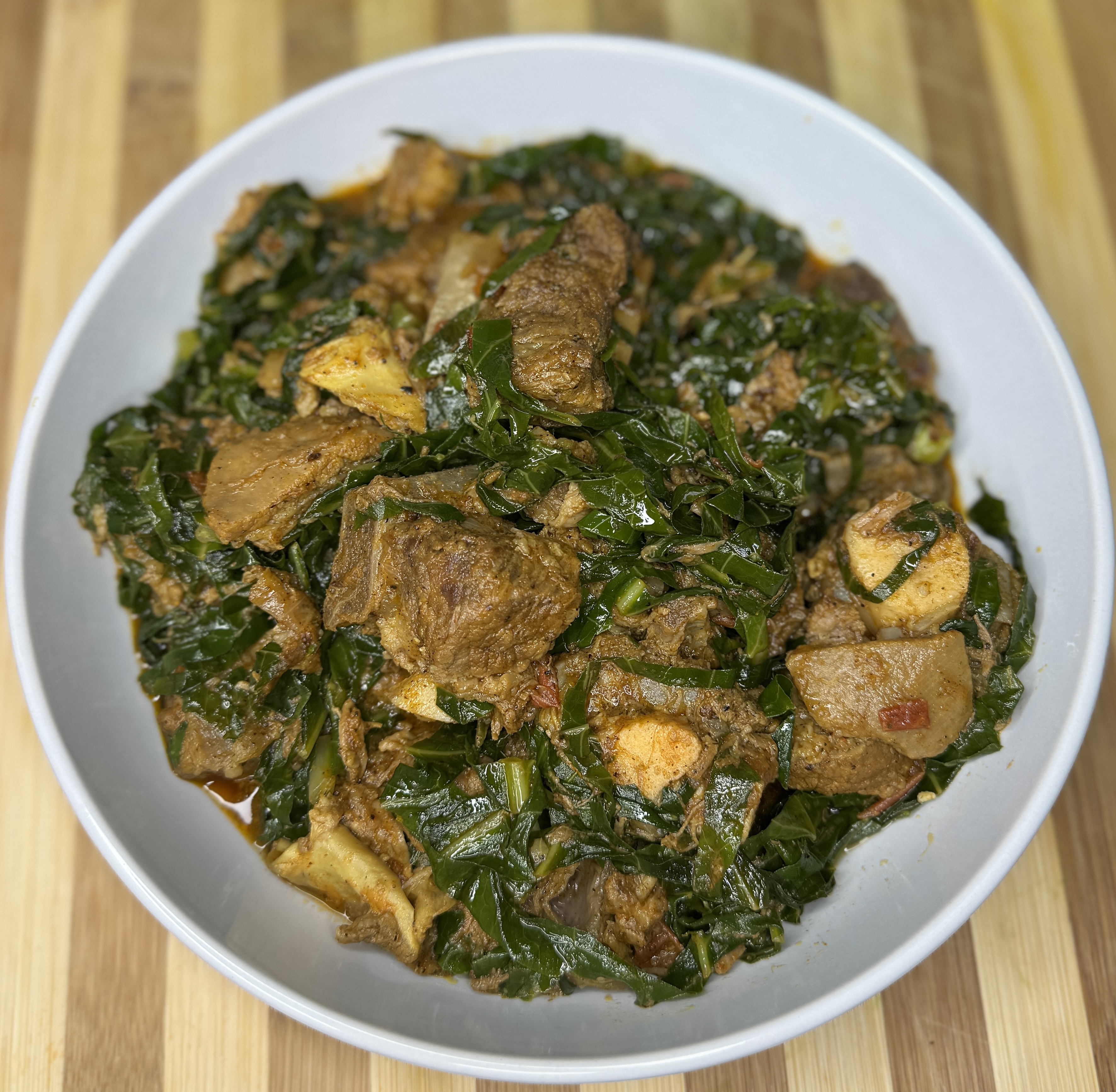 Haifiridzi/ Beef with Muriwo/ Beef with spring greens (Zimbabwean dish ...
